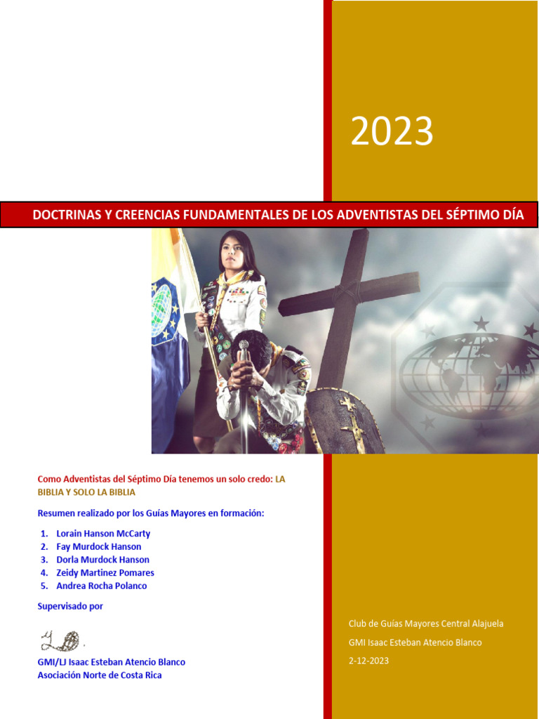 Resumen de Las Doctrinas y Las Creencias Fundamentales de Los Adventistas Del Séptimo Día | PDF ...