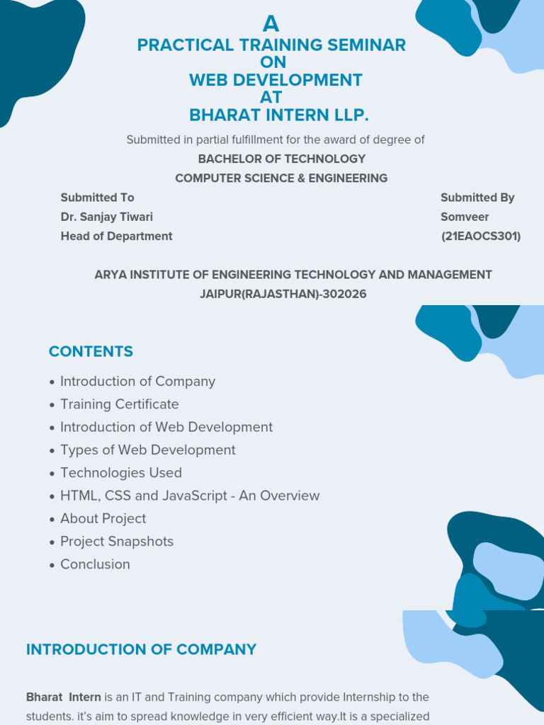 Web Development Presentation | PDF | Html | Websites