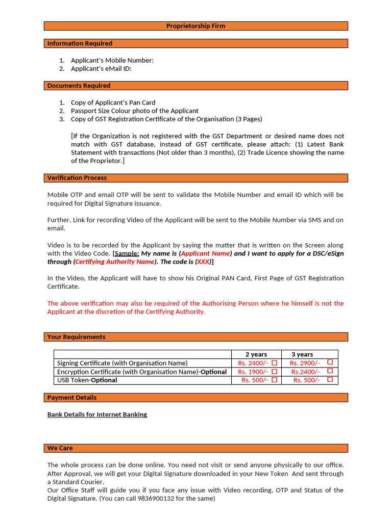 Proprietorship Proprietor 1 | PDF | Access Control | Authentication