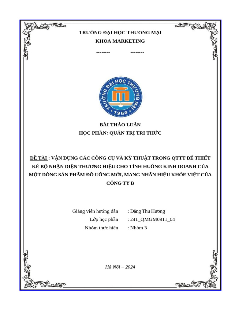 Thuyet Trinh QTTT | PDF