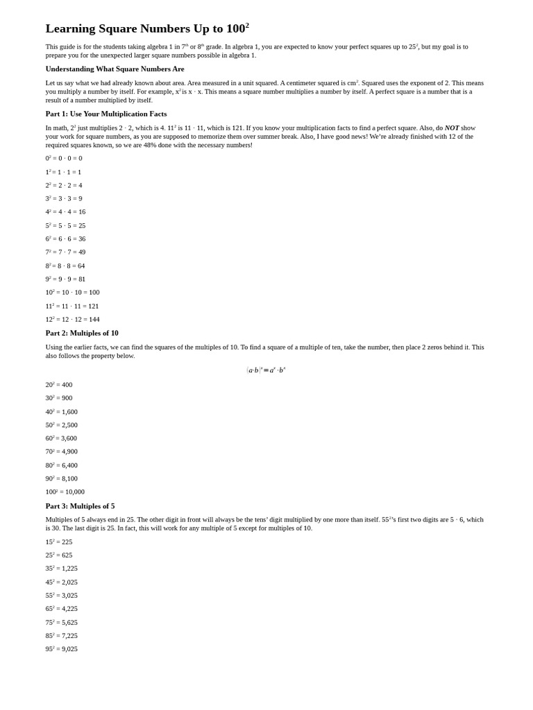 A Full Introduction To Squares | PDF | Polynomial | Algorithms