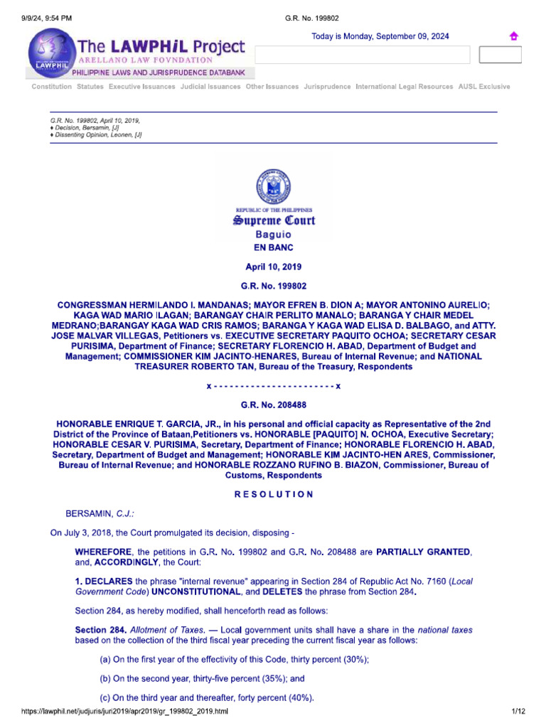 Mandanas vs. Ochoa, Jr. | PDF