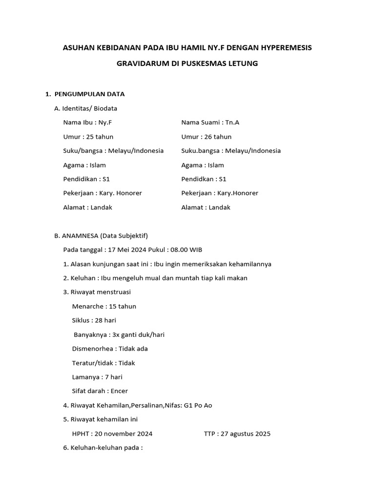 Askeb Kehamilan Kasus 4 | PDF