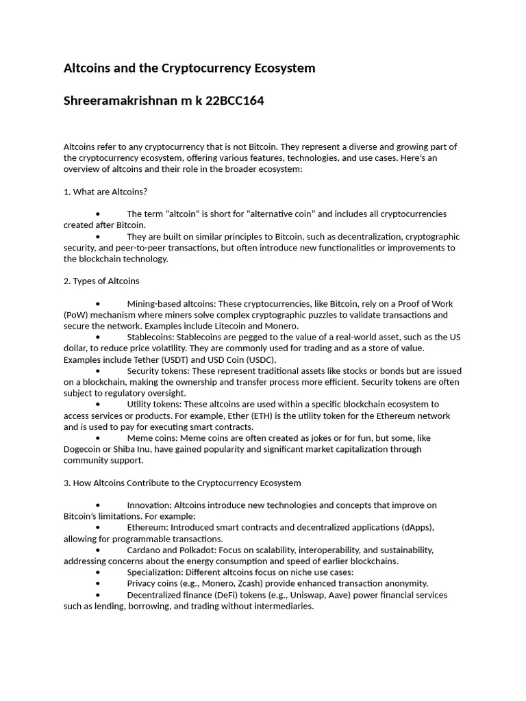 Assignment 2 BCC | PDF | Cryptocurrency | Money