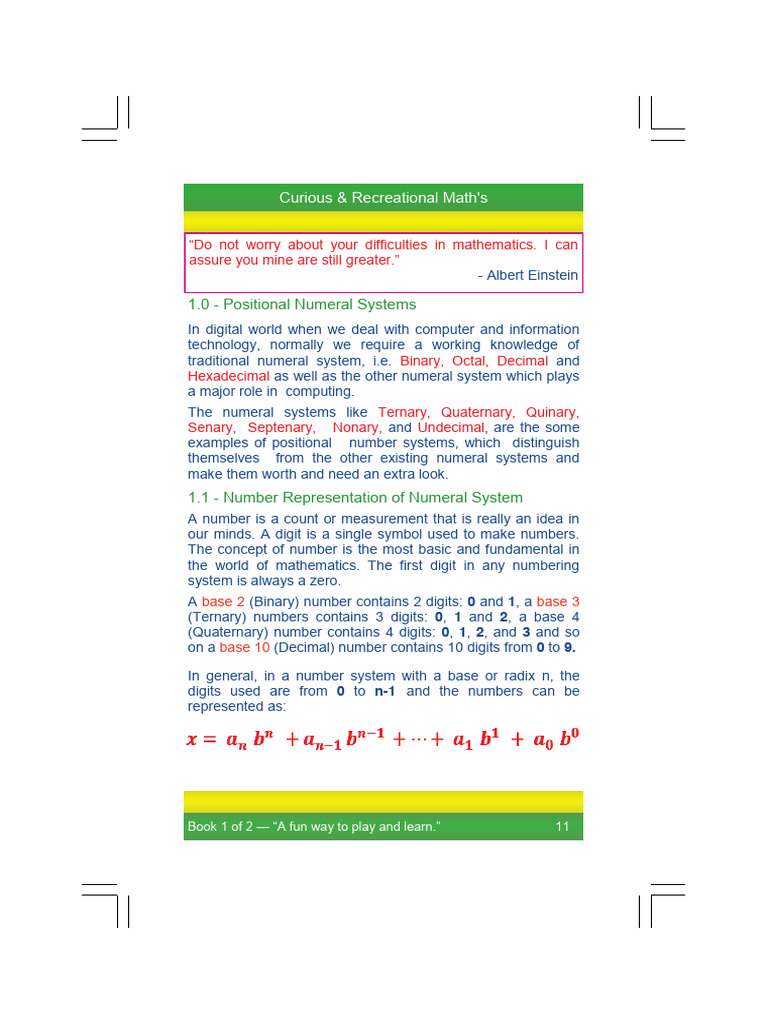 Understanding Numeral Systems | PDF | Numbers | Arithmetic