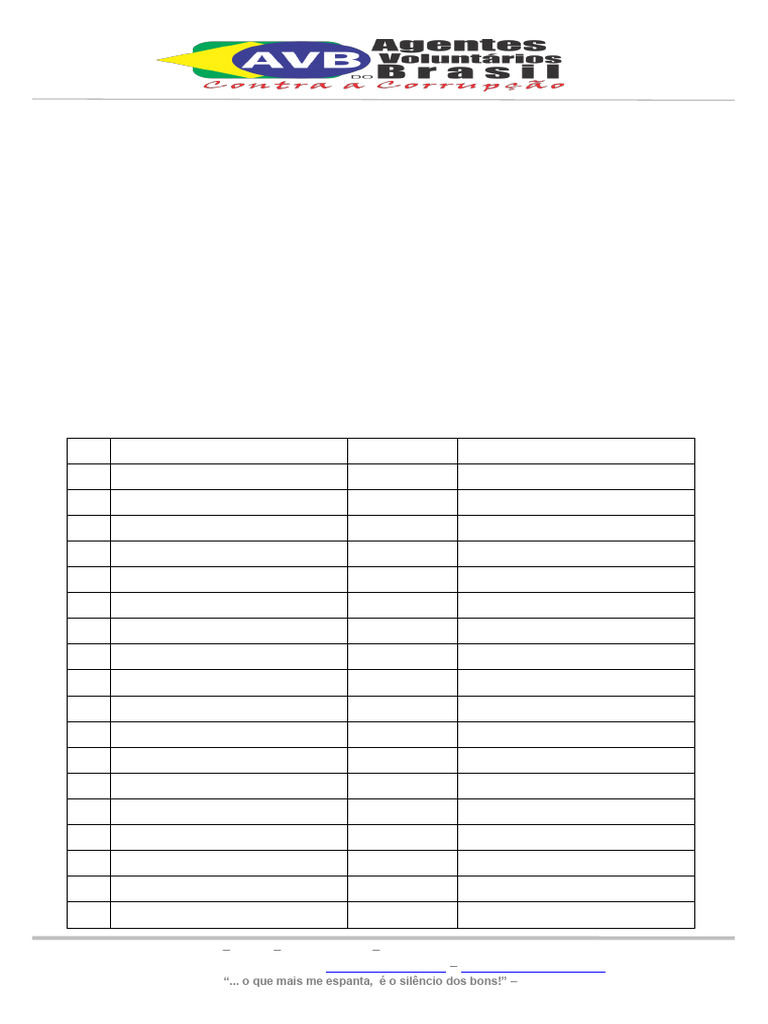 Modelo Abaixo Assinado Avb | PDF