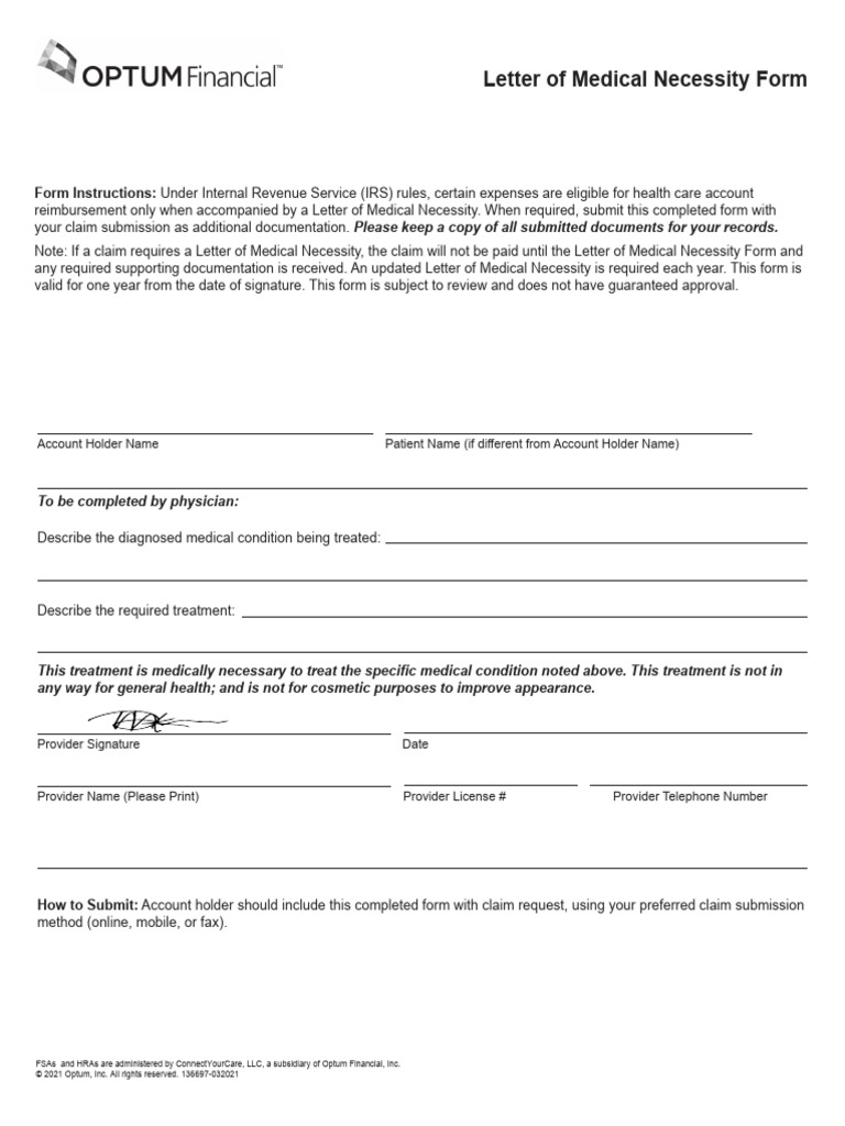 Letter of Medical Necessity | PDF | Strength Training | Medical Specialties