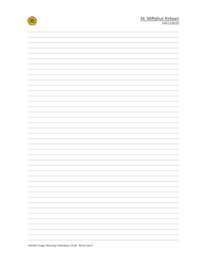 Layout Kertas Tugas A4 | PDF