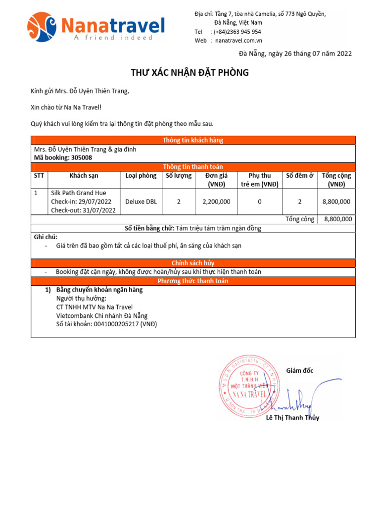 29-31jul, Mrs Do Uyen Thien Trang, Silk Path Hue | PDF