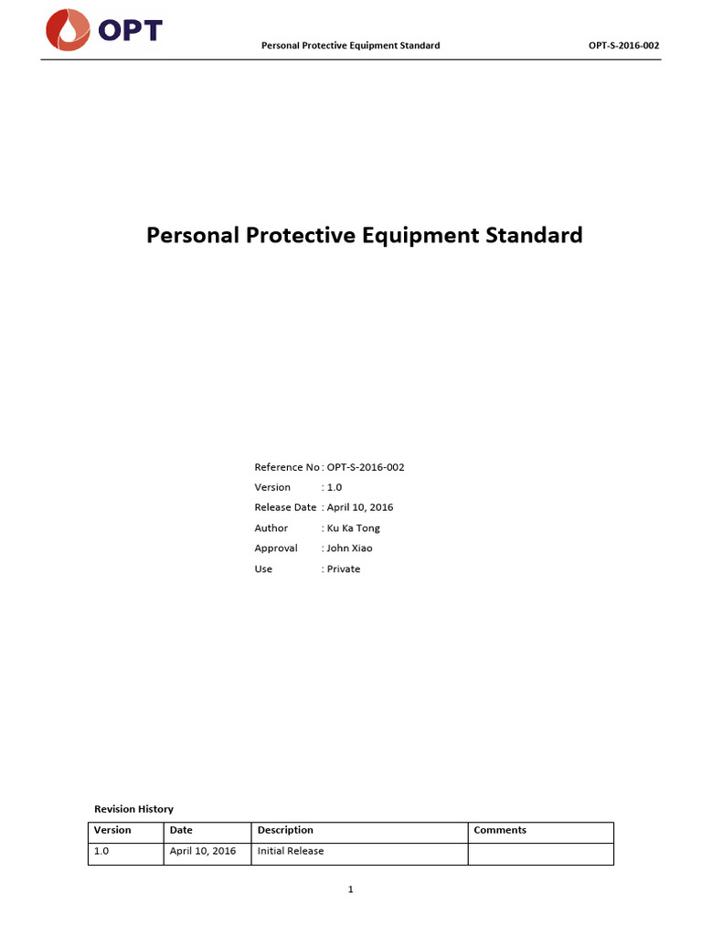 TMP - 1493799459270 - OPT-S-2016-002 Personal Protective Equipment ...