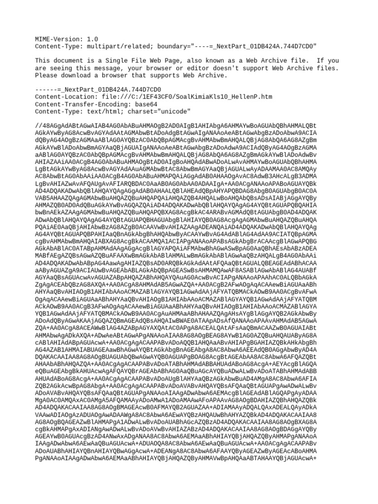 Soal Kimia Kls 10 - Hellen P | PDF | Computer File Formats | Computer File