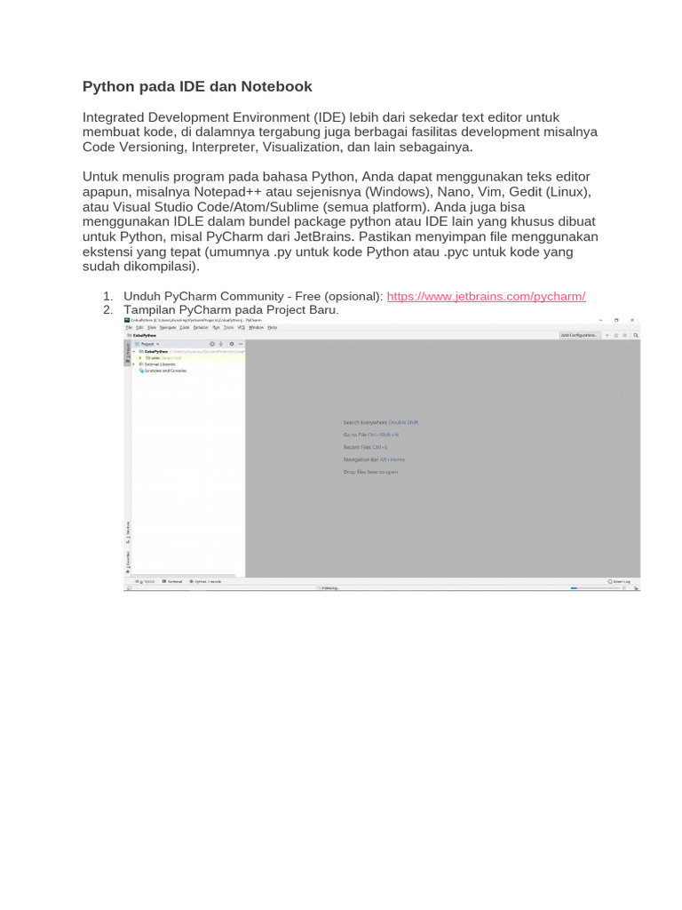 Python Pada IDE Dan Notebook | PDF