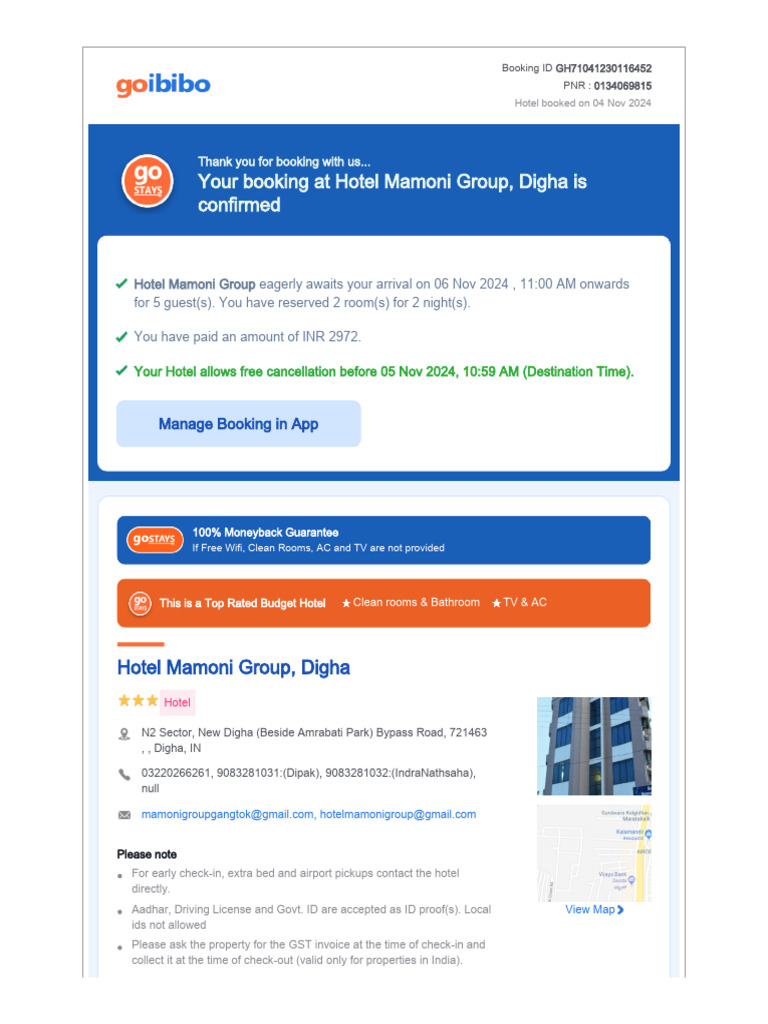 Booking Confirmation Voucher-1 | PDF