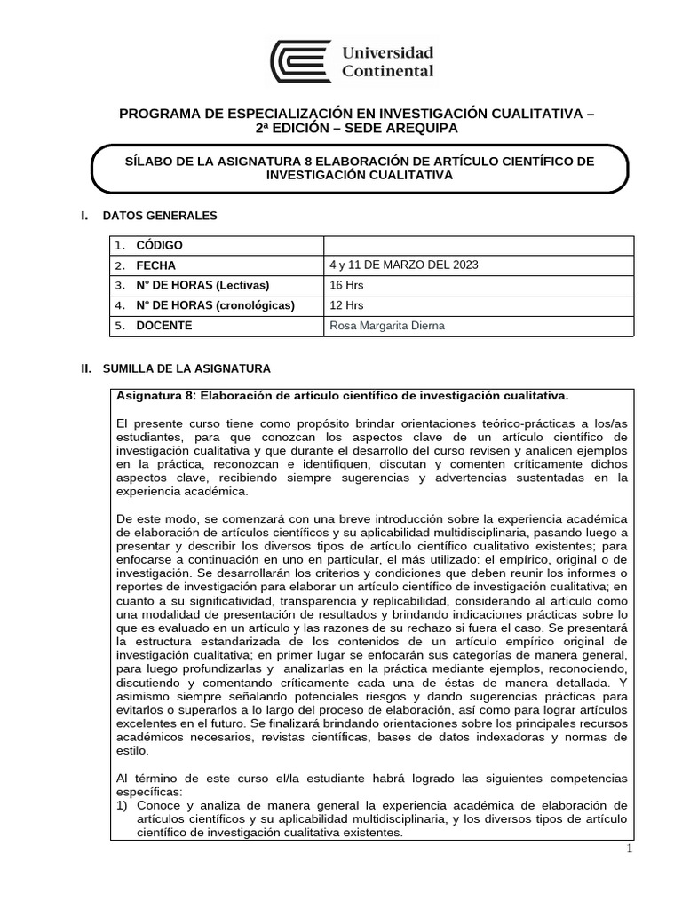 SilaboUC RDierna AS8 ArticuloCientif Vfinal | PDF | Publicación Académica | Evaluación