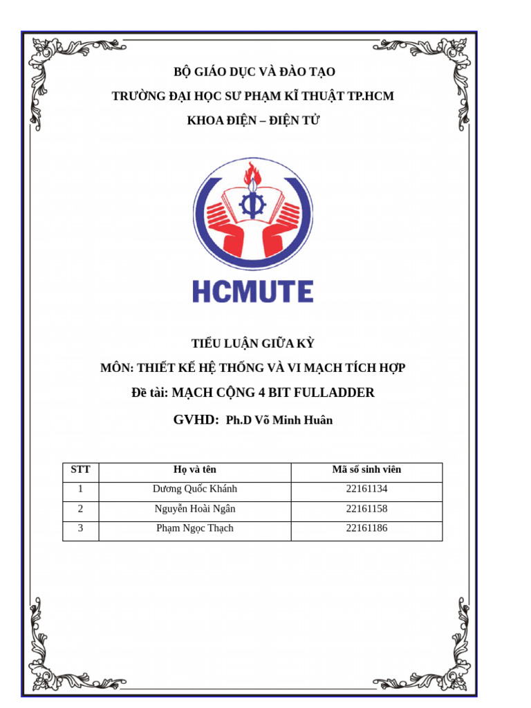 M CH C NG 4 Bit Fuladder | PDF