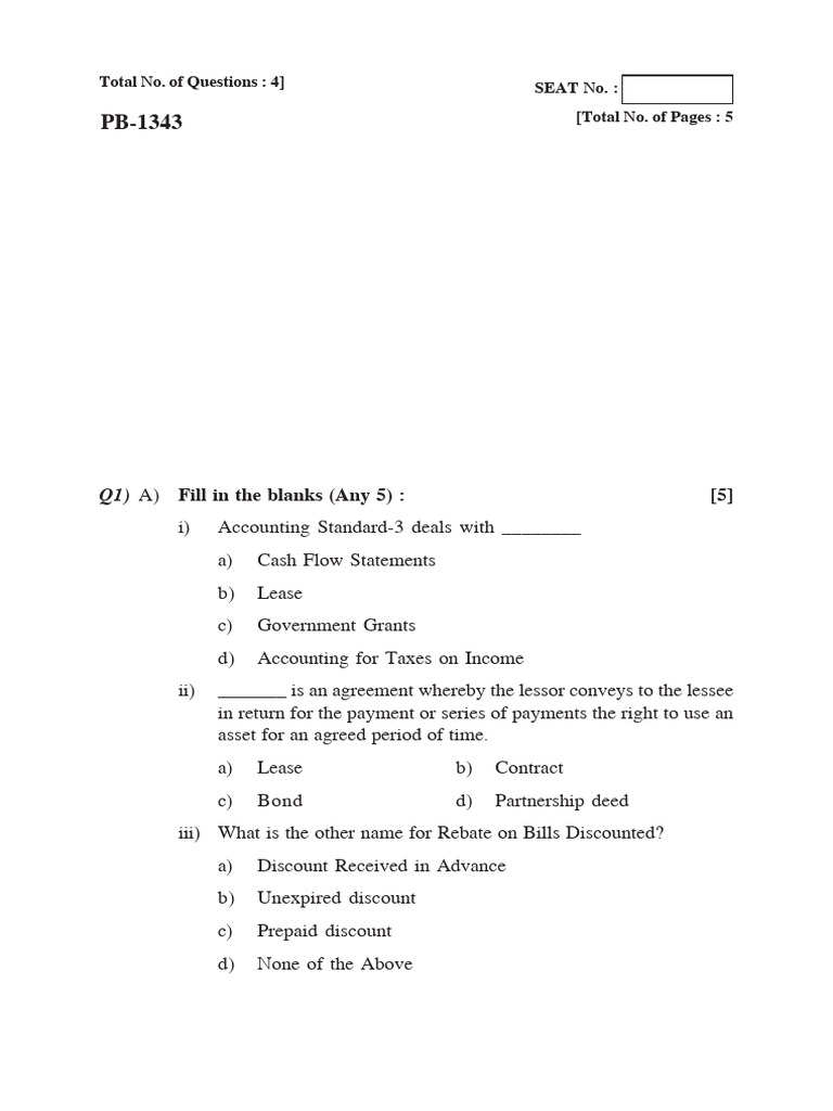 TYBCOM - 352 Advanced Accounting - I | PDF | Balance Sheet | Banks