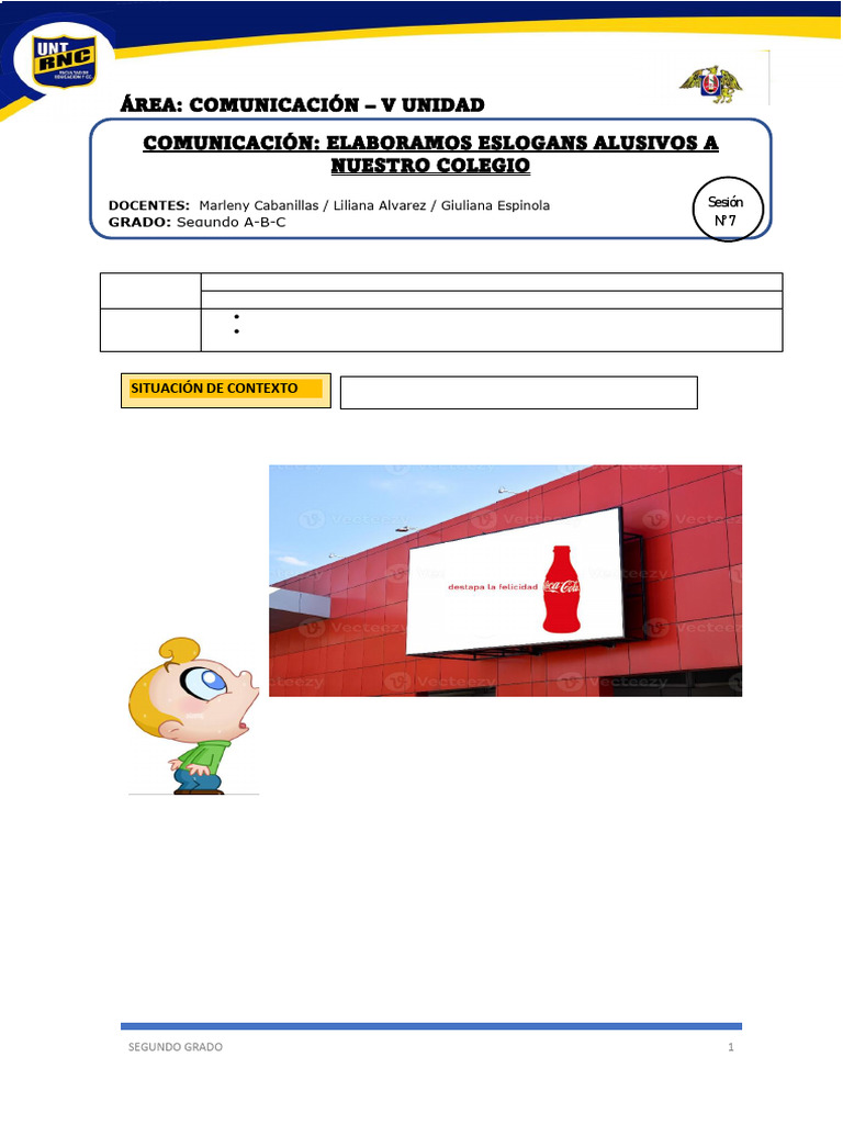 FICHA 3 - ESLOGAN 2do Grado | PDF