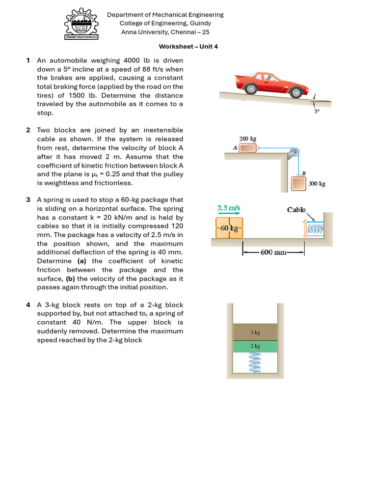 Mechanical Engineering Problems | PDF