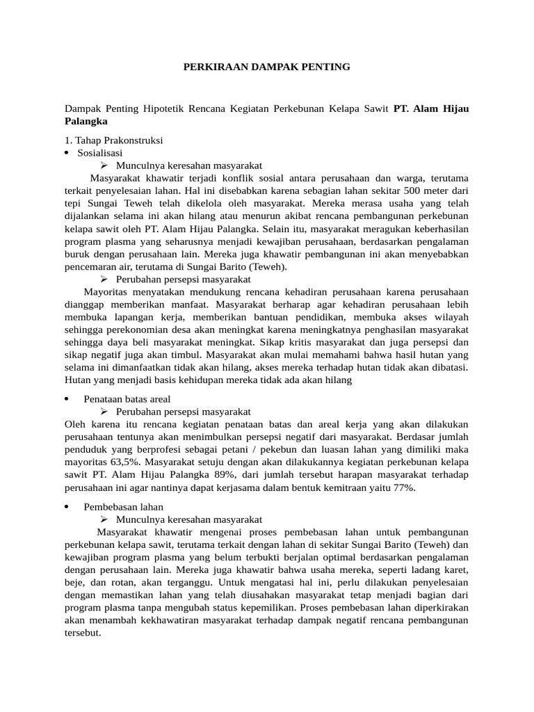 Perkiraan Dampak Penting | PDF