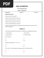 Maths Class 7th Question Paper | PDF