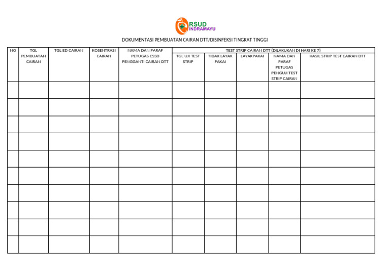 Form Pembuatan Larutan DTT | PDF