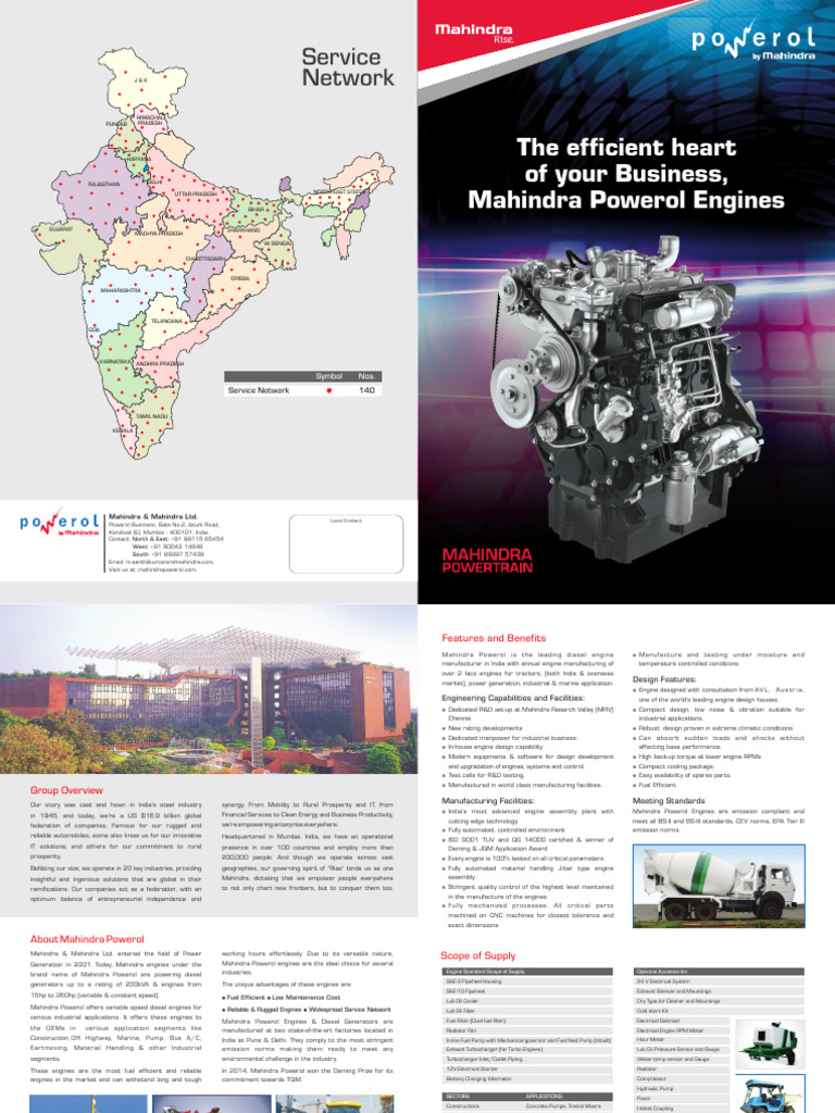 Power Ol Engine Application Leaflet | PDF | Engines | Turbocharger