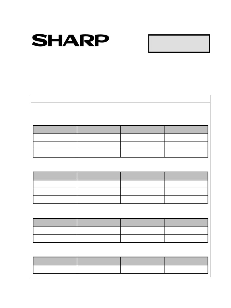 Sharp - 27f s40 s50 s100 s120 - TV 085 - Tech - Bulletin | PDF