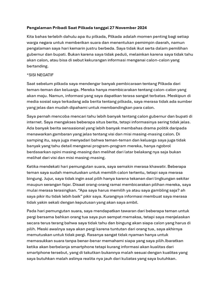 Essay Pendidikan Pancasila | PDF