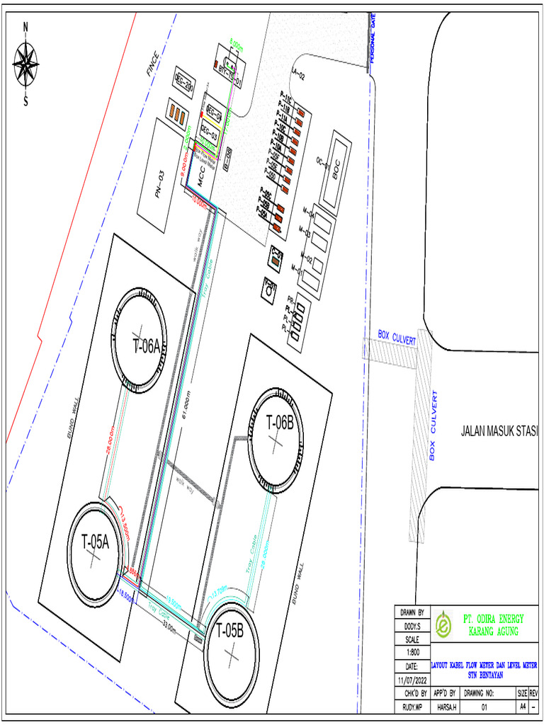 Layout Kabel Level Dan Flow Meter STN Bty-1 | PDF