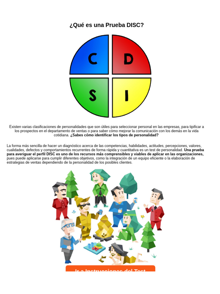 Introducción a la Prueba DISC | PDF | Cuestionario | Sicología