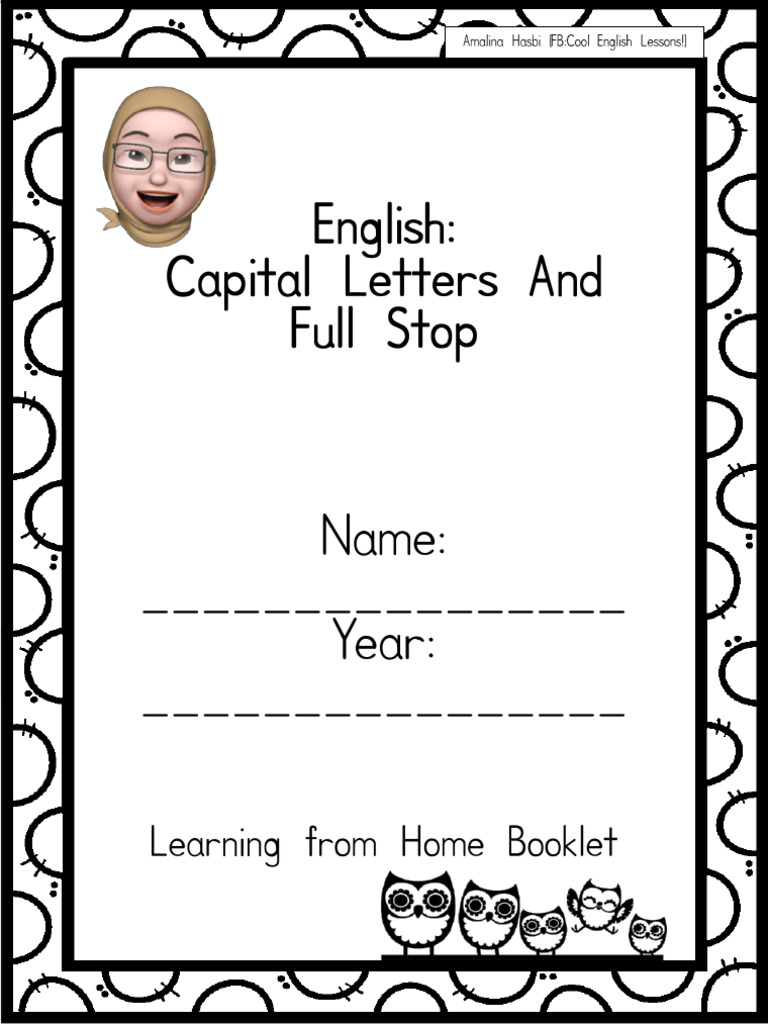 Capital Letter and Full Stop Booklet | PDF