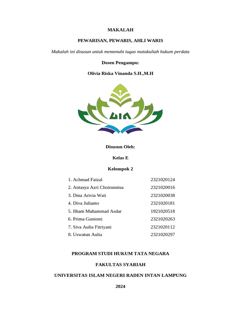 Makalah Hukum Perdata Kel.2 Fix | PDF