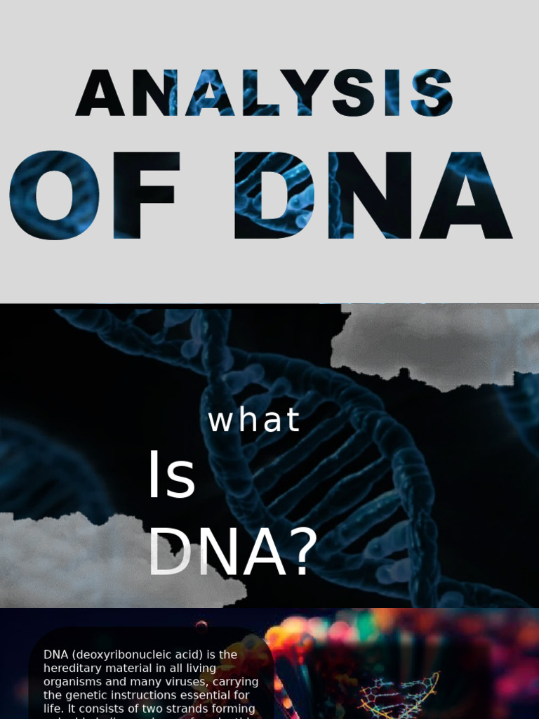 DNA Analysis Presentation | PDF | Dna Sequencing | Polymerase Chain ...