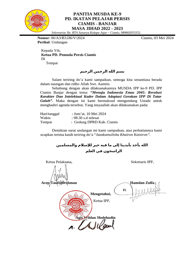 Undangan Demisioner | PDF