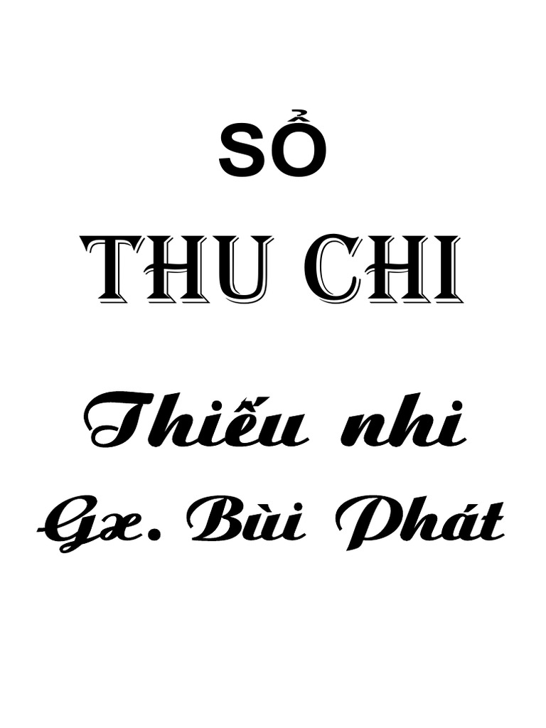 Thu Chi: Thiếu nhi | PDF