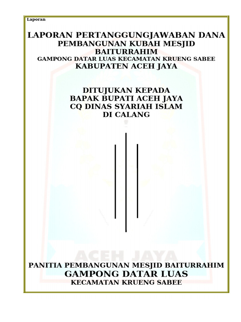 Bingkai Proposal LPJ A4 | PDF