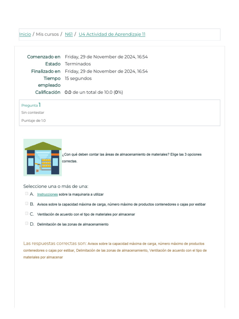 U4 Actividad de Aprendizaje 11 - Revisión Del Intento | PDF