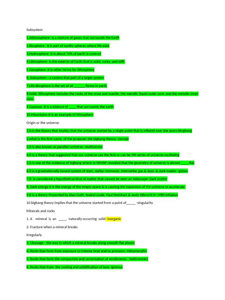 Subsystem | PDF | Water | Rock (Geology)