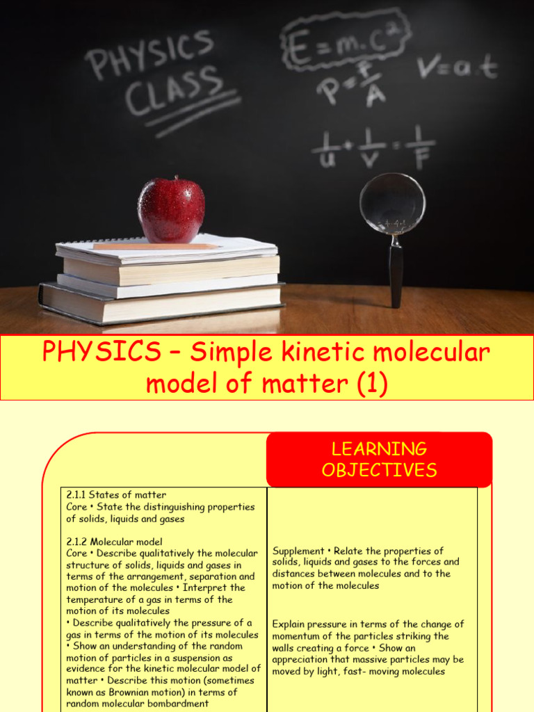 Kinetic Molecular Model of Matter | PDF | Gases | Liquids