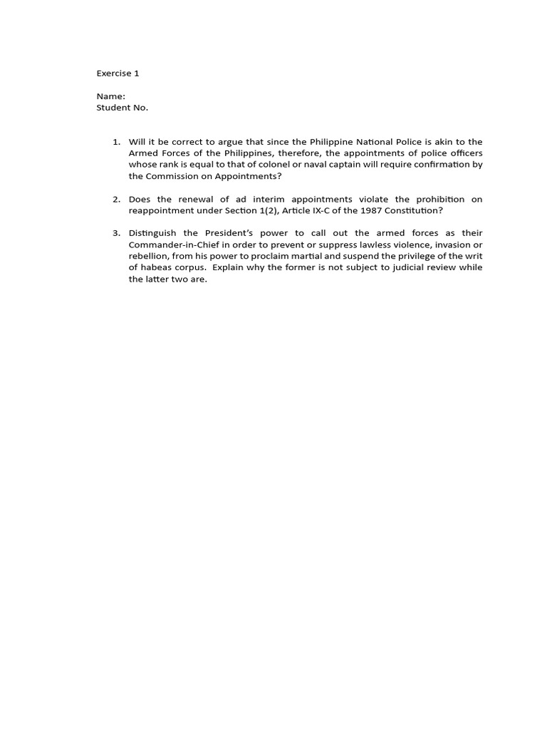Exercise 1 | PDF Exercise 1 | PDF