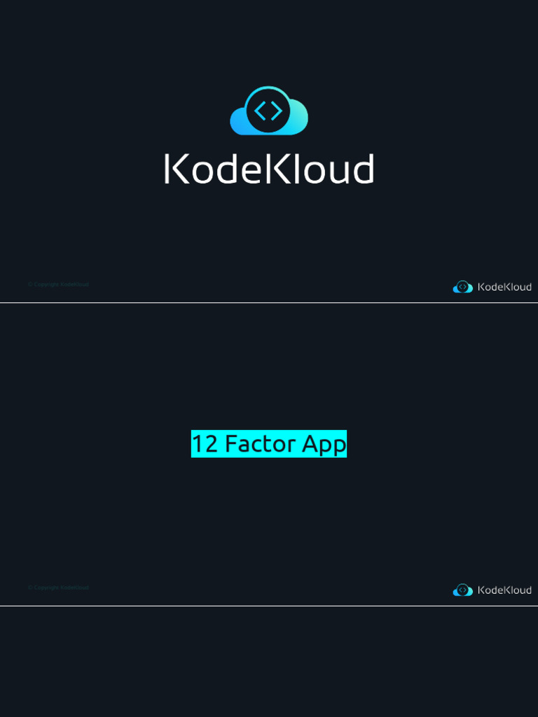 Understanding the 12 Factor App Principles | PDF | Application Software ...