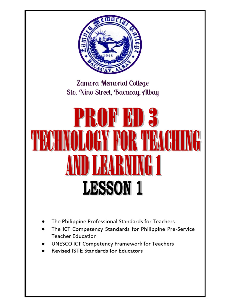 Lesson 1 Pdf Educational Technology Learning
