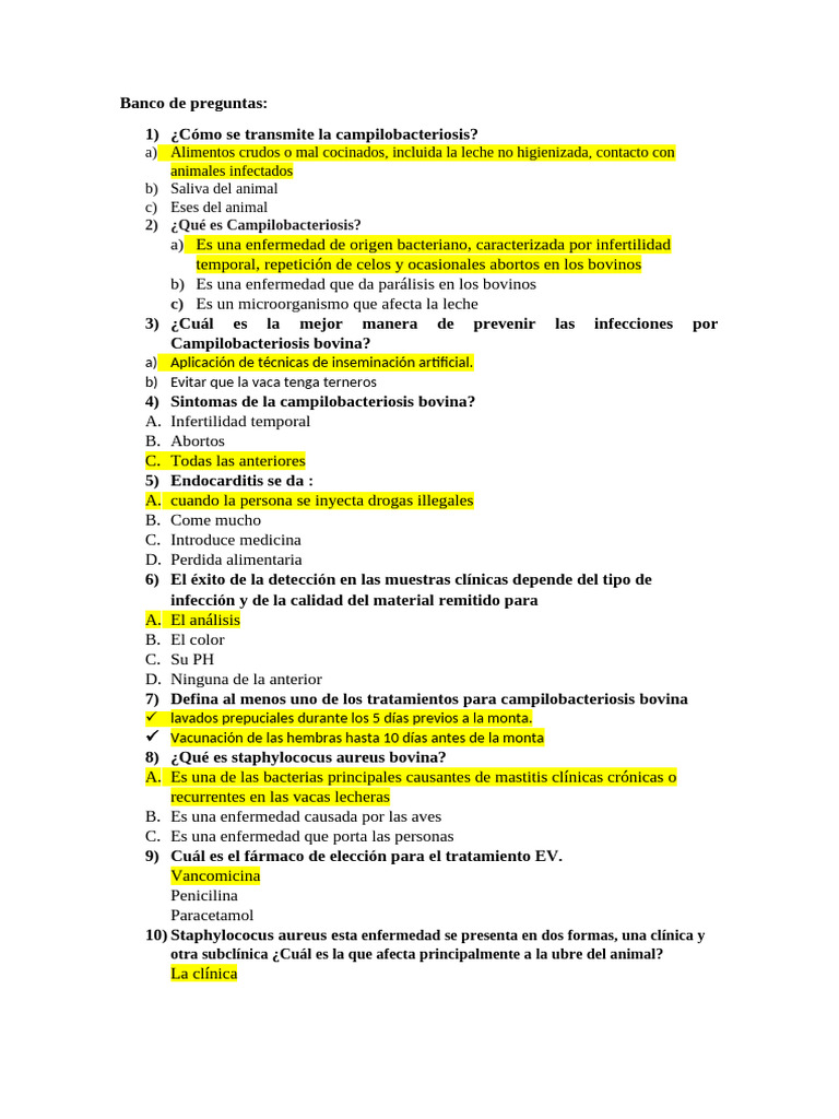 Banco de Preguntas | PDF