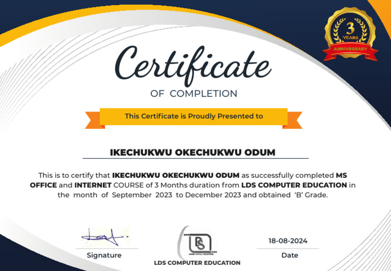Lds Award Certificate | PDF