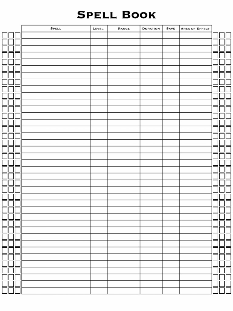 SpellBook: Levels, Range, Duration | PDF