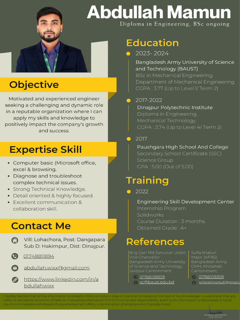 CV of Abdullah Mamun 01 | PDF