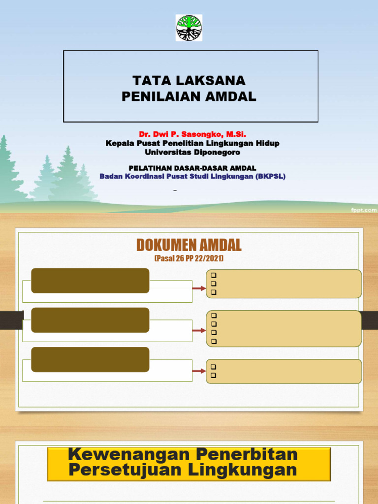 Tata Laksana Penilaian Amdal Sasongko 230218232634 Facfb1da | PDF