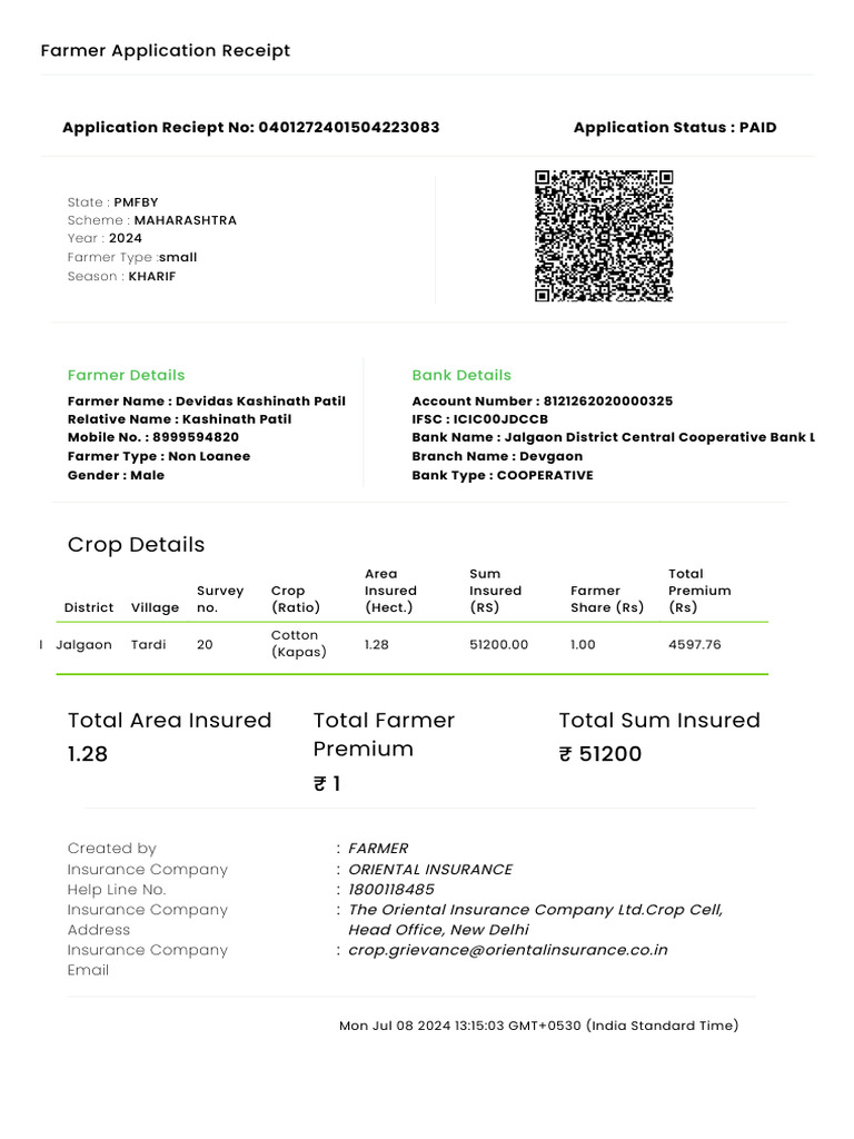 Pradhan Mantri Fasal Bima Yojana - Crop Insurance - PMFBY - Crop ...