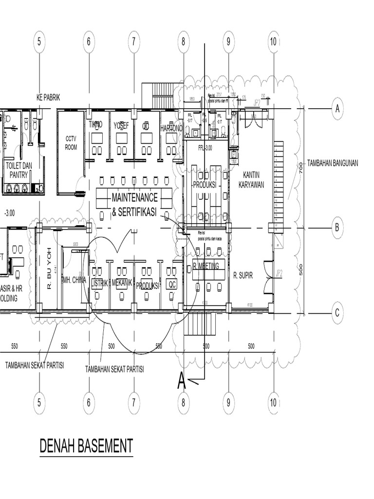 Denah Basement Kantin dan Ruang Kerja | PDF