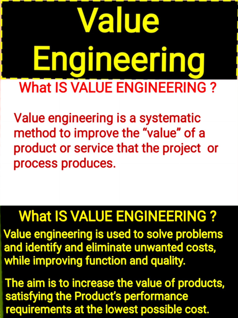 Value Engineering | PDF